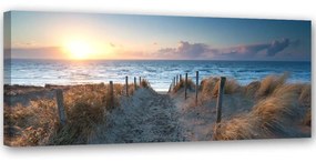 Gario Obraz na plátně Západ slunce na pláži u moře Rozměry: 90 x 30 cm