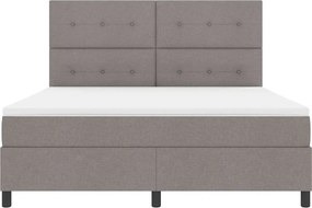 Postel s boxspringem s čelo Taupe 180 x 200 cm textil 3339410