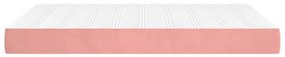 Taštičková matrace růžová 140 x 200 x 20 cm samet - Default Title