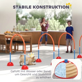 4dílné zařízení pro výcvik agility psů se 4 dvířky s nastavitelnou šířkou, taška na přenášení, na zahradu, modrá barva