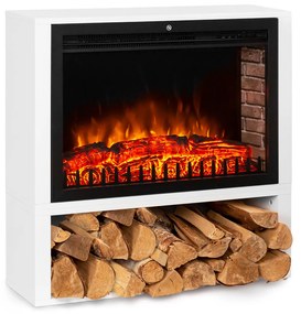 Klarstein Mauna Loa elektrický krb 2000 W LED plameny dálkové ovládání dřevěná police