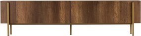 TV stolek v dekoru ořechu v tmavě přírodní barvě 180x45x30 cm Nexus – Kalune Design