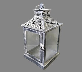 PRODEX IMPORT Lampa šedá patina kov se sklem 25139