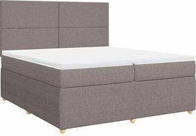 Box spring postel s matrací taupe 200x200 cm textil 3292160