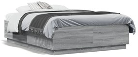 Rám postele šedý sonoma 120 x 190 cm kompozitní dřevo,  3209749