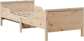 Rám postele s roztažitelnou matrací s čelo Hnědá 80 x 200 cm 3385952