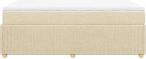Box spring postel s matrací krémová 120x190 cm textil 3285558