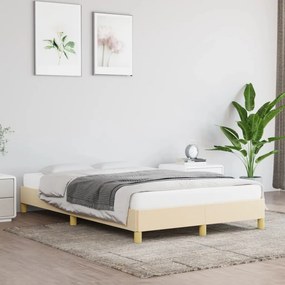 Rám postele bez matrací krémově 120x190 cm textil 3269617