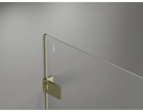 Mexen, Mexen Lunar-F pravé skládací sprchové dveře 95 cm, transparentní, zlaté - 836-095-000-50-00-P
