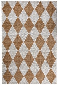 Bílý/v přírodní barvě ručně tkaný koberec s příměsí juty 120x170 cm Effie Diamond – Flair Rugs