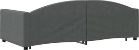 Válenda s přistýlkou tmavě šedá 100 x 200 cm textil 3197194
