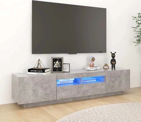 vidaXL TV skříňka s LED osvětlením 180x35x40 cm [3120167] Barva: Betonová šedá