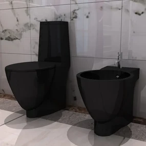 Keramické Wc A Bidet Černé