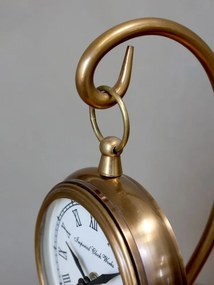 Mosazné antik závěsné stolní hodiny Clock Works – 11*30 cm / 1*AA