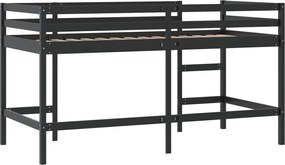vidaXL Dětská patrová postel se žebříkem 90 x 190 cm borové dřevo [835903] Barva: Bílá