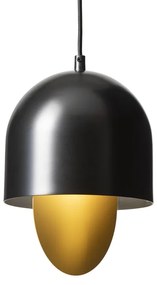 Závěsná lampa Aarre M, černo-zlatá