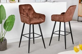 Barová židle Milano brown velvet/ 41962