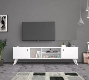 Bílý TV stolek Nordwind, 160 cm