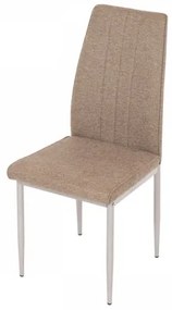 Jídelní židle béžová látka, šedé kovové nohy DCL-379 BR2