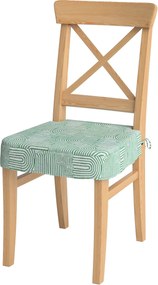 Sedák na židli IKEA Ingolf barva zelená látka pletený vzor, vzorované
