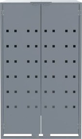 Box na 6 popelnic šedý 414 x 79 x 117 cm ocel 3279991