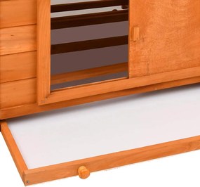 Kurník 150 x 96 x 110 cm masivní jedlové dřevo 171459