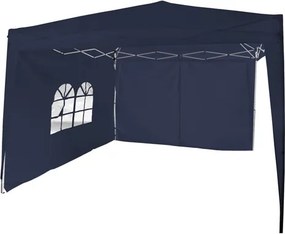 Nůžkový pavilon se 2 stěnami modrý