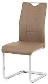 Autronic Moderní jídelní židle Jídelní židle latte koženka / chrom (DCL-411 LAT)