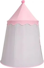 KIK Dětský stan na hraní Hrad šedo-růžový / Skládací / Výška 155 cm /