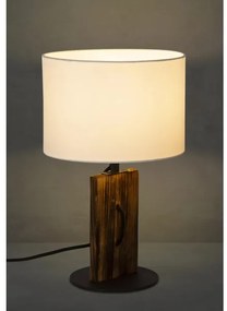 Stolní lampa PINUS 1xE27/40W/230V bílá/dřevo