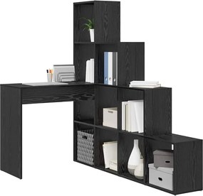 Rohový psací stůl s policí Černý dub 101,5 x 149,5 x 149,5 cm 3337242