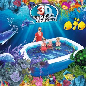 Bazén Bestway nafukovací 3D, 2,62 m x 1,75 m x 51cm [91250]