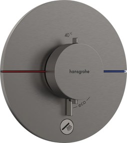 Hansgrohe ShowerSelect Comfort S, termostat pod omítku pro 1 spotřebič a další výtok, kartáčovaný černý chrom, HAN-15562340