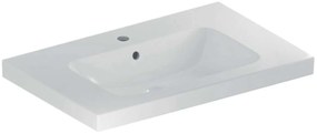 Geberit iCon - Umyvadlo 90x48x16 cm, s přepadem, s otvorem pro baterii, KeraTect, bílá 501.840.00.2