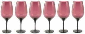 VILLA D’ESTE HOME TIVOLI Set sklenic na víno HappyHour 6 kusů, růžová, 428 ml