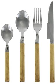 Chic Antique Sada příborů Linas Nature – set 4 ks, přírodní barva, kov, plast