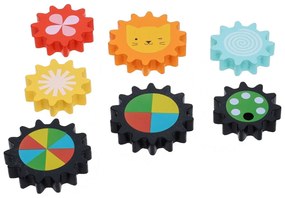 Petit Collage Puzzle ozubená kolečka vláček