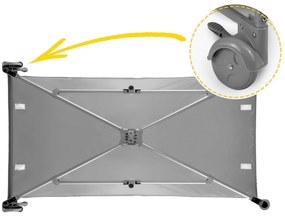Ricokids Cestovní postýlka 125x65x78cm RK-242 šedá