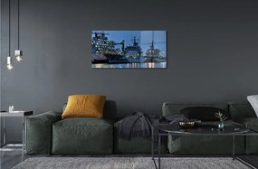 Obraz na skle Lodě mořské oblohy 100x50 cm