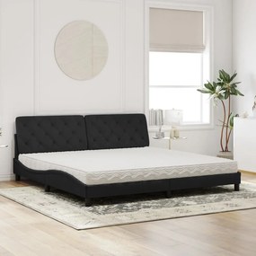 Postel s matrací černá 200 x 200 cm samet 3208678
