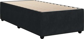 Box spring postel s matrací černá 80 x 200 cm samet 3287586