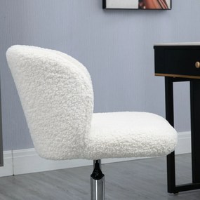 HOMCOM Designová kancelářská židle - nastavitelná výška, otočná - základna z chromované oceli s efektem vlněného povrchu