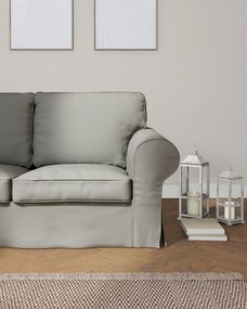 Potah na pohovku IKEA Ektorp 2-místná rozkládací  NOVÝ MODEL 2012 barva šedá látka pletený vzor