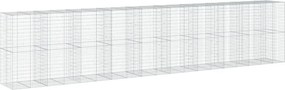 Gabionový koš s víkem 950 x 100 x 200 cm pozinkované železo 3295242