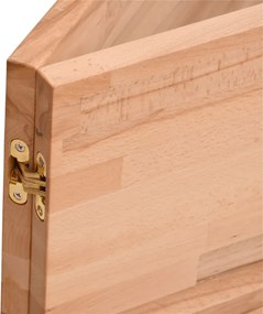 Pracovní stůl 200 x 55 x 81,5 cm masivní bukové dřevo a kov 3188907