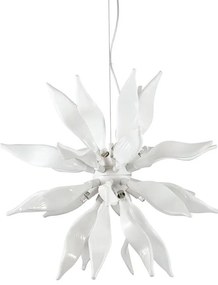 Ideal Lux - LED Lustr na lanku LEAVES 8xG9/3W/230V pr. 63 cm bílá