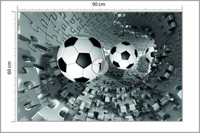 Fototapeta 3D Puzzle Fotbal Samolepící tapety 90x60