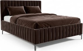 Eka Čalouněná postel INTIMA+ 180x200 cm Barva látky Trinity: Černá (Trinity 2316), Úložný prostor: Bez úložného prostoru, Barva nožek postele: Černá