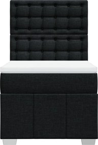 Box spring postel s matrací černá 100 x 200 cm textil 3291595