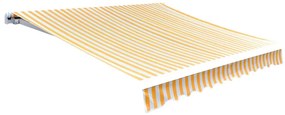 Náhradní plachta na markýzu oranžovo-bílá 350 x 250 cm polyesterová 143705